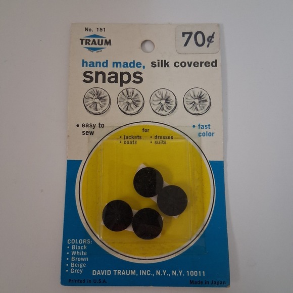 David Traum | Design | Vintage David Traum Hand Made Silk Covered Snaps ...